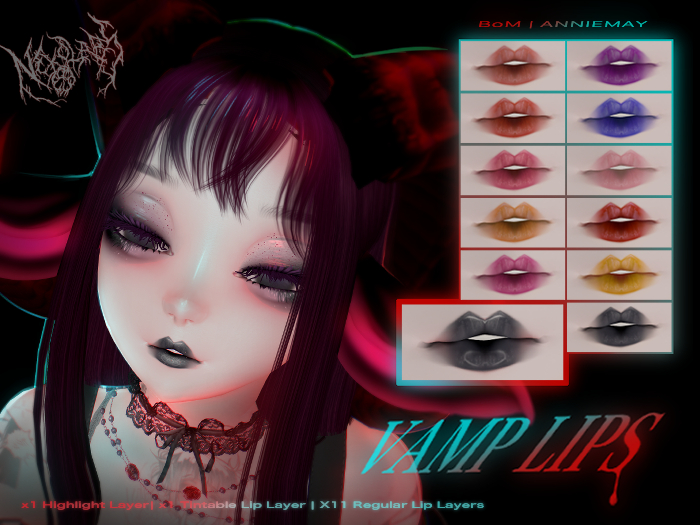 Second Life Marketplace - NEKOLABS - AnnieMay Vamp Lips BOM
